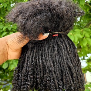 Tiny Microloc Extensions 0.2cm 8" With Curly Tips 100 Locs per Bundle ...