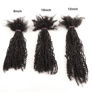 GODESS Interloc Curl Microloc Extensions 100% Human Hair Handmade 10 ...