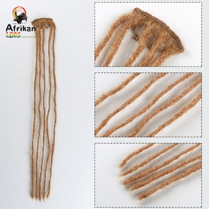 Handmade Human Hair Loc Extensions, 0.2cm Microlocs, Clip-in (5 Locs ...