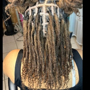 Intaloc Curly Tips Dreadloc Extensions 100% Human Hair Interlocked Locs ...