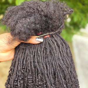 Tiny Microloc Extensions 0.2cm 8" With Curly Tips 100 Locs per Bundle ...