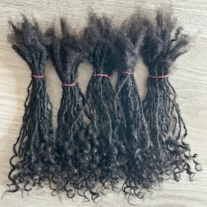 Micro Interloc Curly Tips Loc Extensions 100% Human Hair Interlocked ...