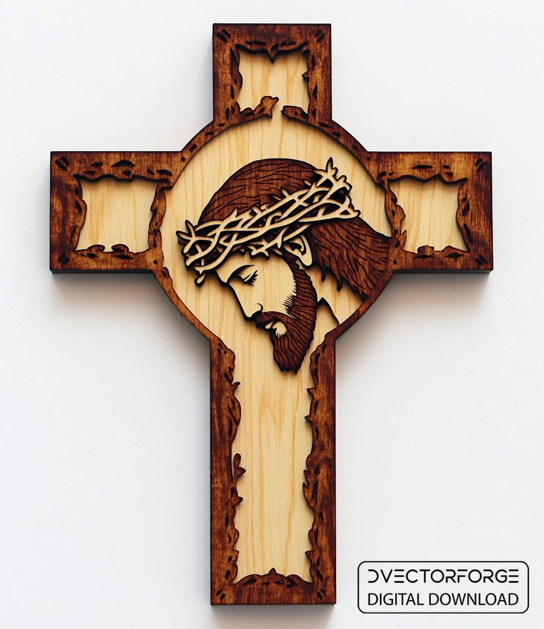 Jesus and Cross Vector: Christian Laser Cut File (digital Download) - Etsy