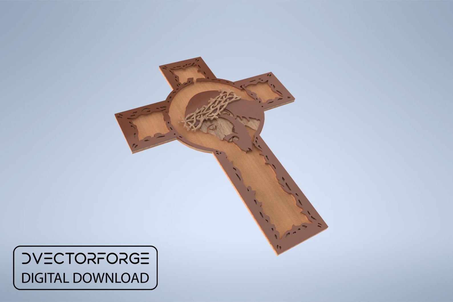 Jesus and Cross Vector: Christian Laser Cut File (digital Download) - Etsy