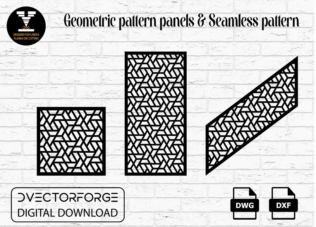 CNC Ready Geometric Design Architectural Panels, Room Dividers, Railing ...