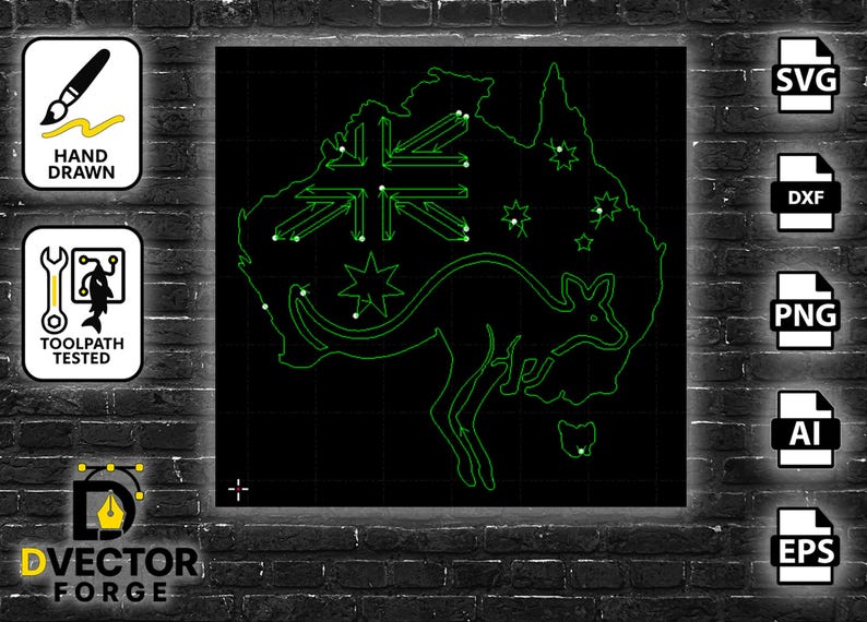 Australia Kangaroo Vector CNC Project – CAD Design for Plasma or Laser ...