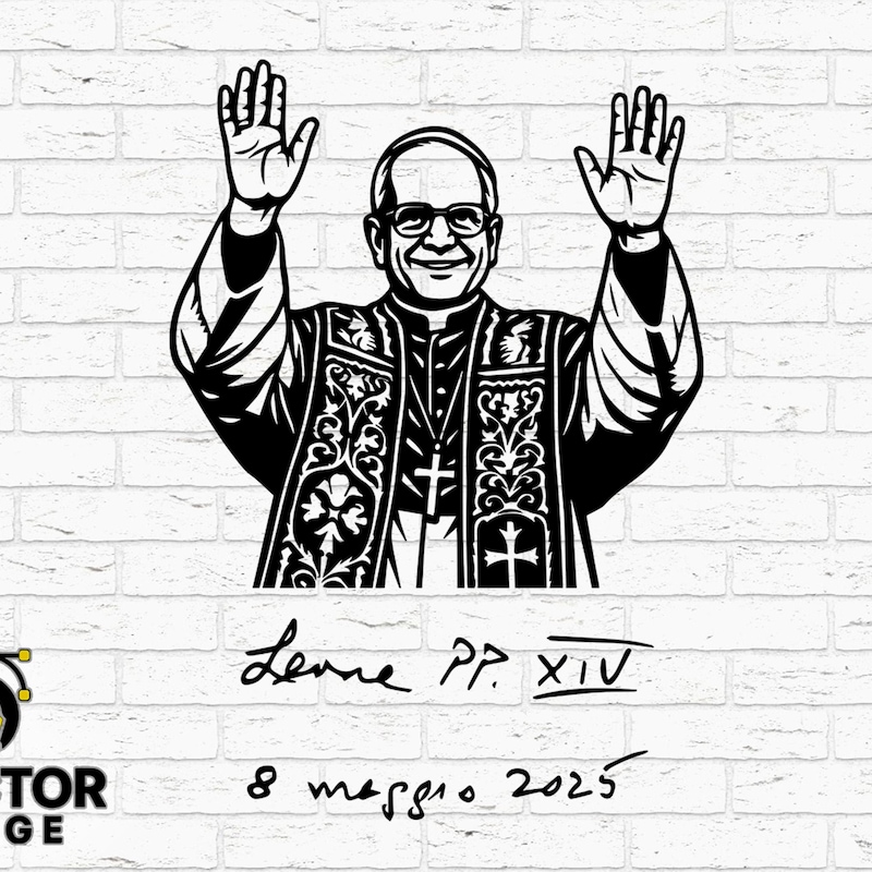 Pope Leo Drawing - Etsy