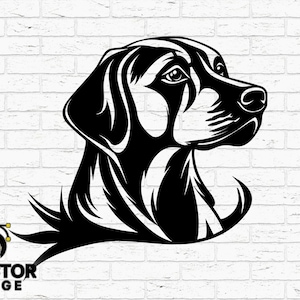 Dog Head SVG DXF CNC Cut File | Labrador Retriever Vector Png Eps Ai ...