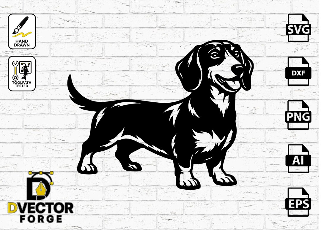 Dachshund Vector CNC Project – CAD Design for Plasma or Laser Cutting ...
