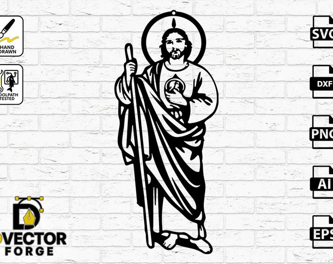 St. Jude Thaddeus, Laser Cut Files - Svg+dxf+pdf+ai+cdr+eps - Laser ...