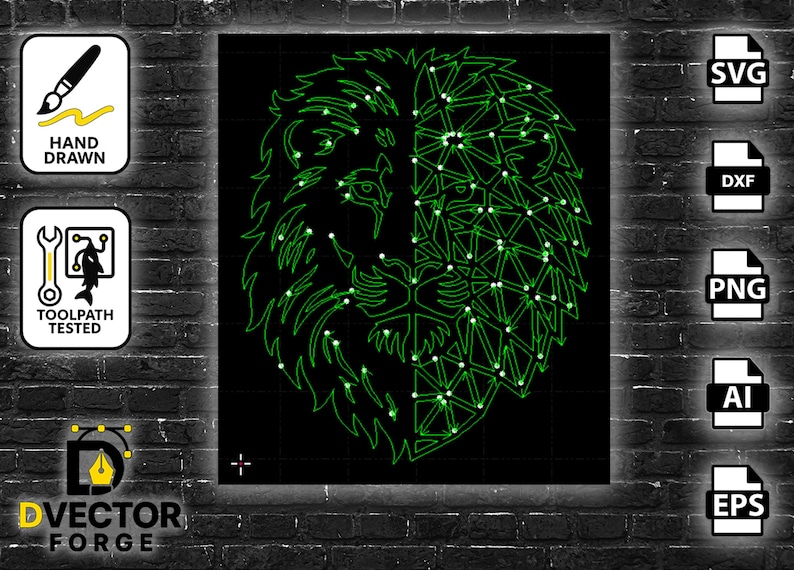 Lion Vector CNC Project – CAD Design for Plasma or Laser Cutting - Etsy