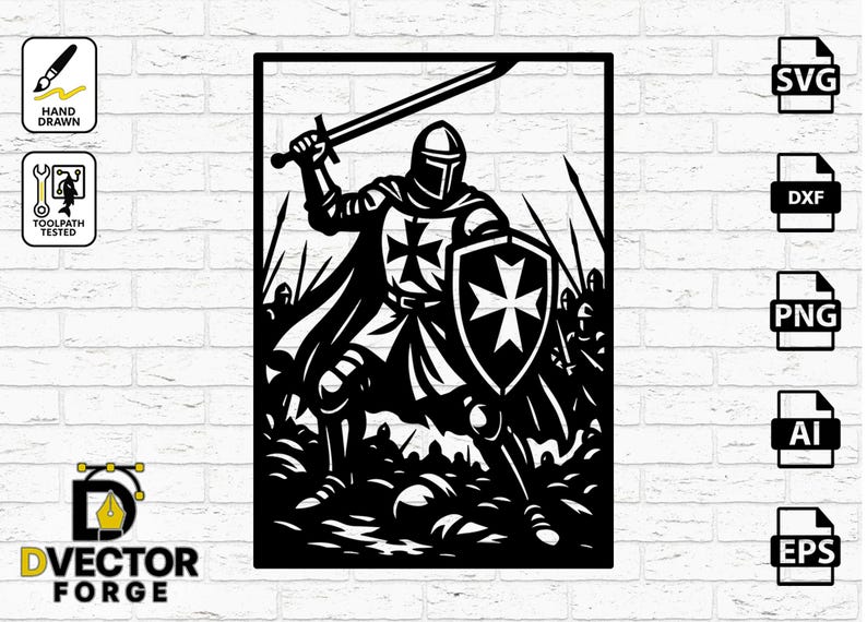 Knights Templar Cross SVG: Crusader Cut File for CNC, Cricut ...