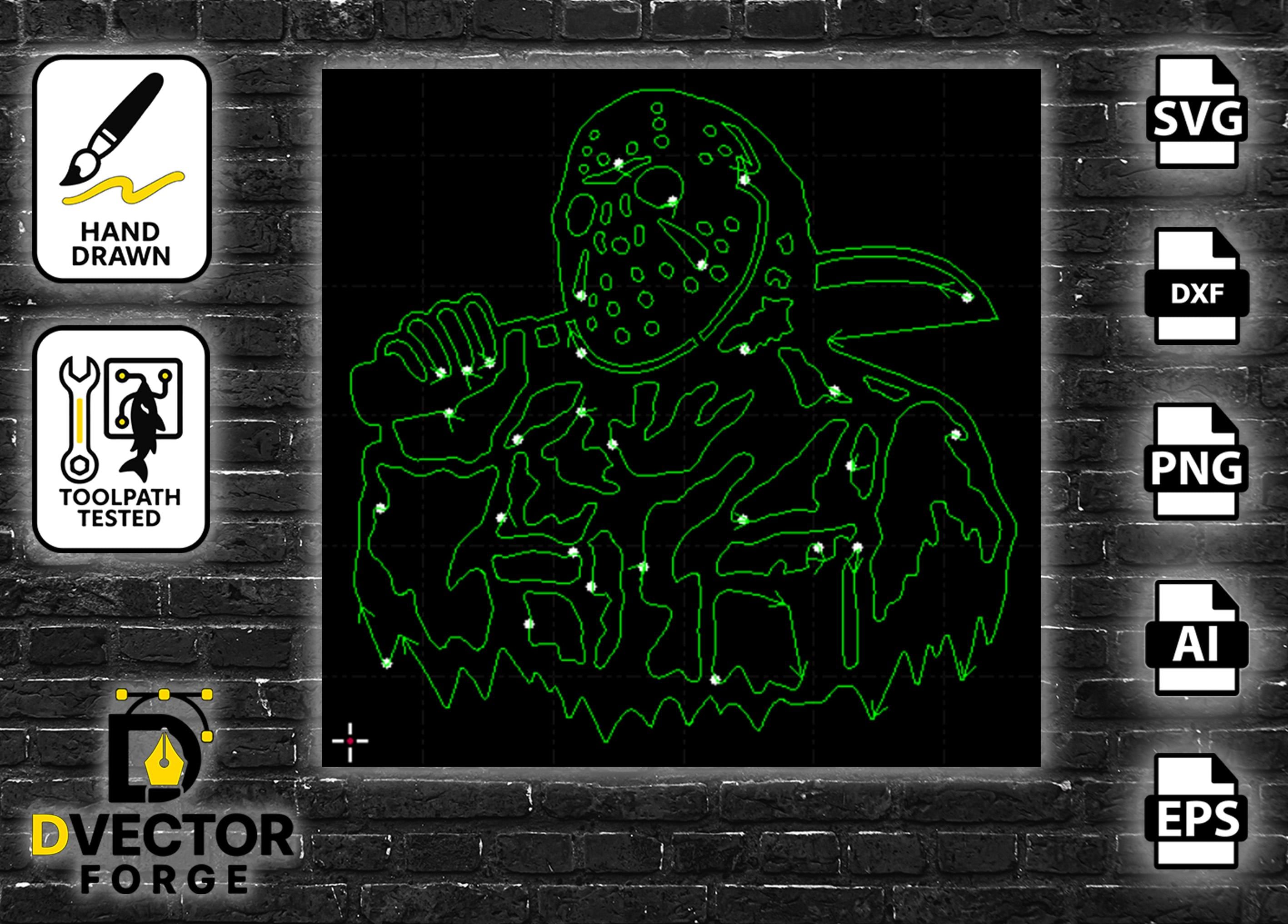 Jason Voorhees Vector Cut File: CNC Laser Plasma Design (digital ...