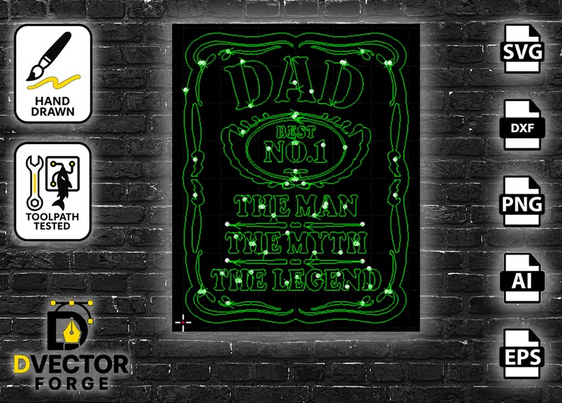 Super Dad Sign CNC Project, CAD Design for Plasma Cutting, Laser Cut ...