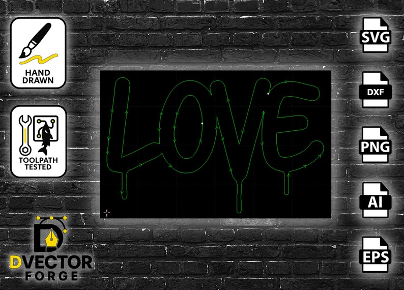 Love Graffiti SVG File: Urban Valentine Drip Lettering (digital ...