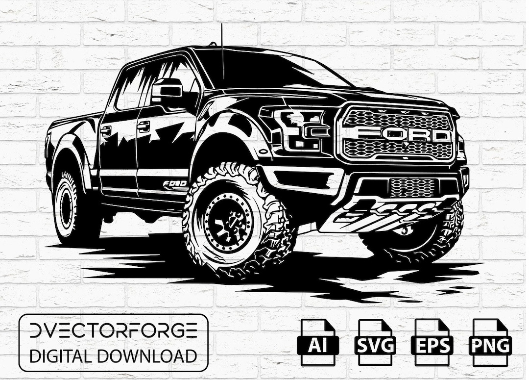 Ford Raptor Vector SVG File, Ford Truck Png, Ford Raptor Silhouette ...