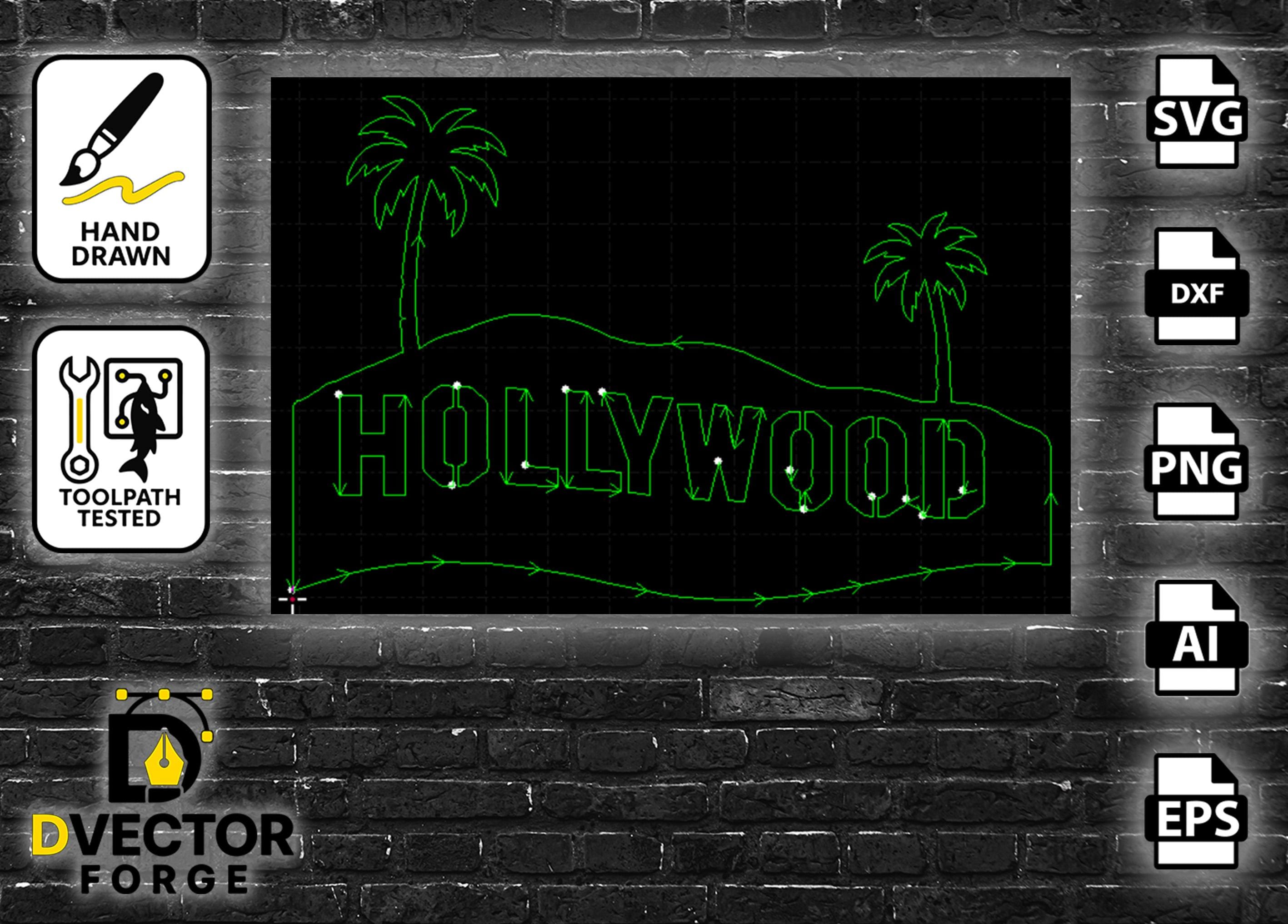 Hollywood Sign SVG: LA Palm Tree Vector Cut Files (digital Download) - Etsy