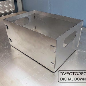 Hand Foldable Metal Box Plan: CNC Ready, Workshop Tool Organizer ...