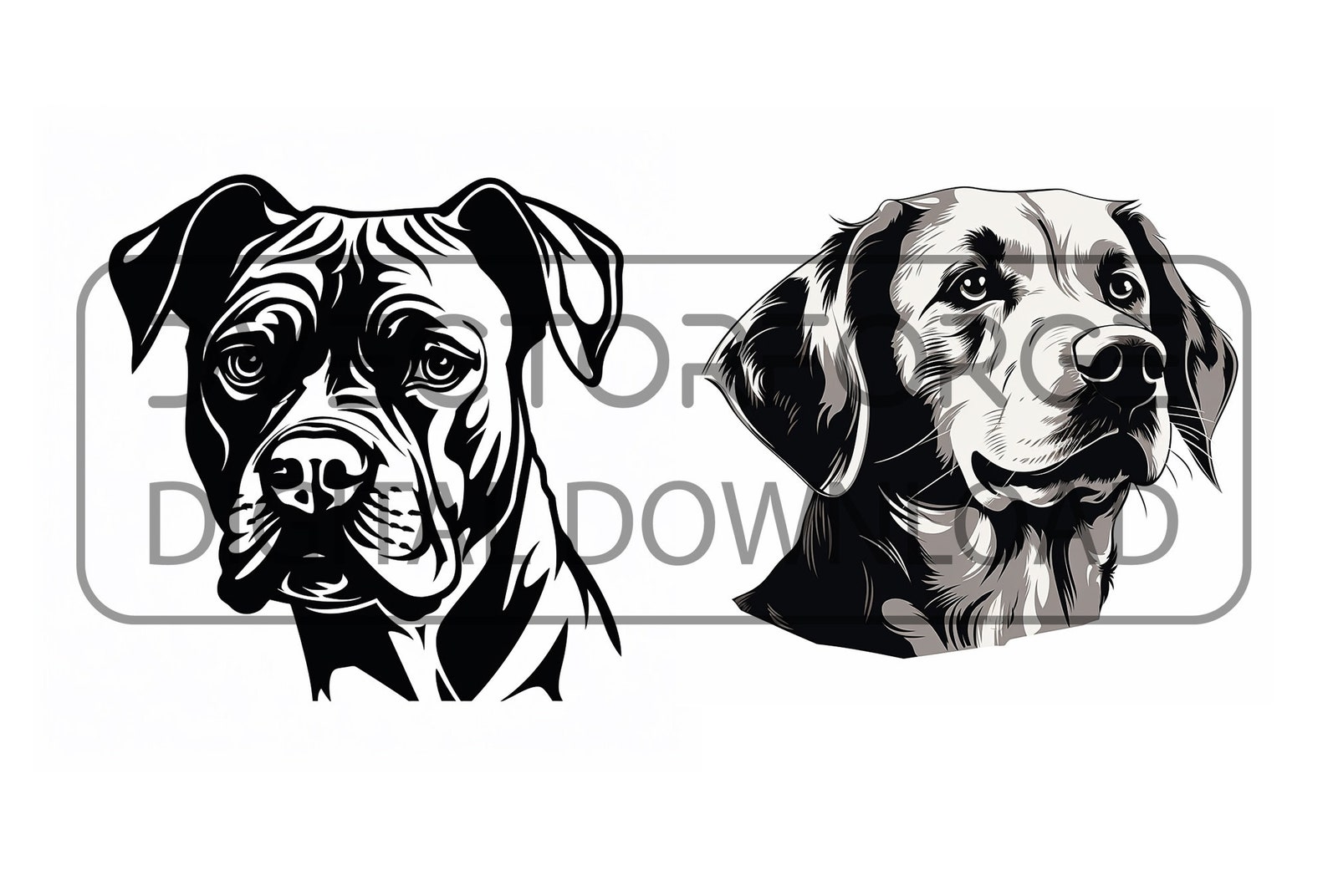 Dog Portrait SVG Bundle Canine Designs for Crafting and DIY - Etsy