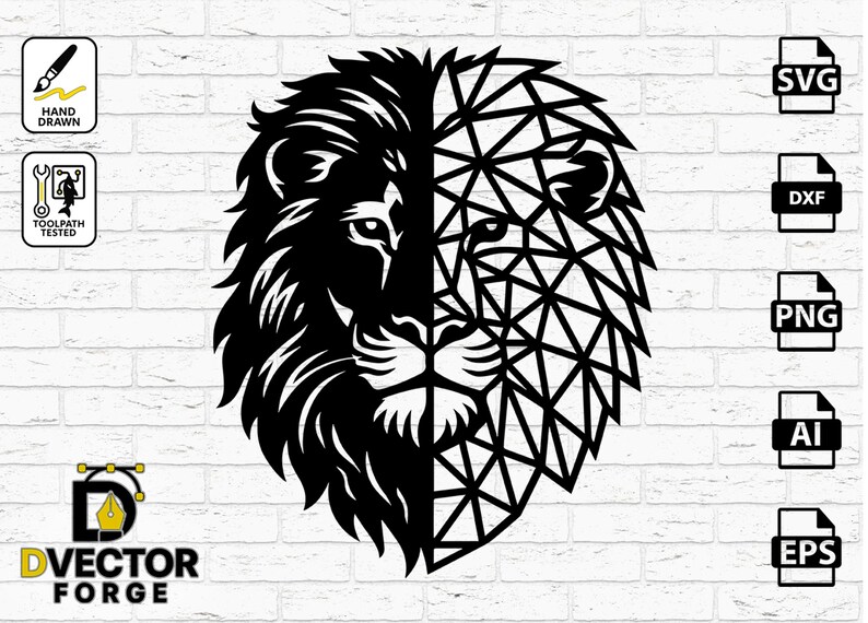 Lion Vector CNC Project – CAD Design for Plasma or Laser Cutting - Etsy