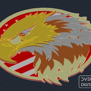 American Eagle Vector CNC Project – CAD Design for Plasma Cutting ...