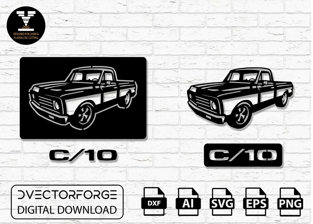 Chevrolet C10 Truck CNC Cut File: Laser Plasma Vector (digital Download ...