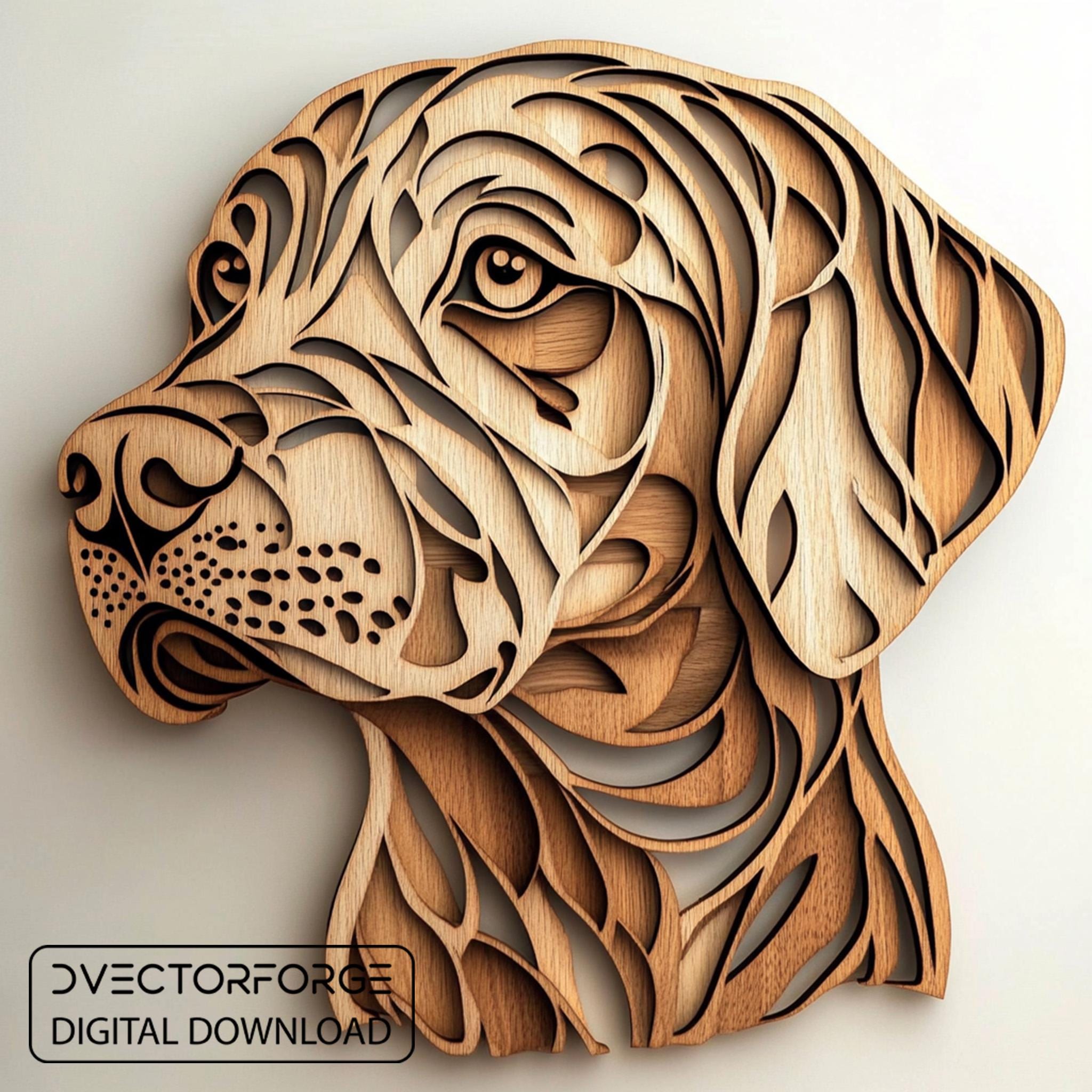 Dog SVG: Multi-layer Laser Cut File for DIY Wall Decor (digital ...