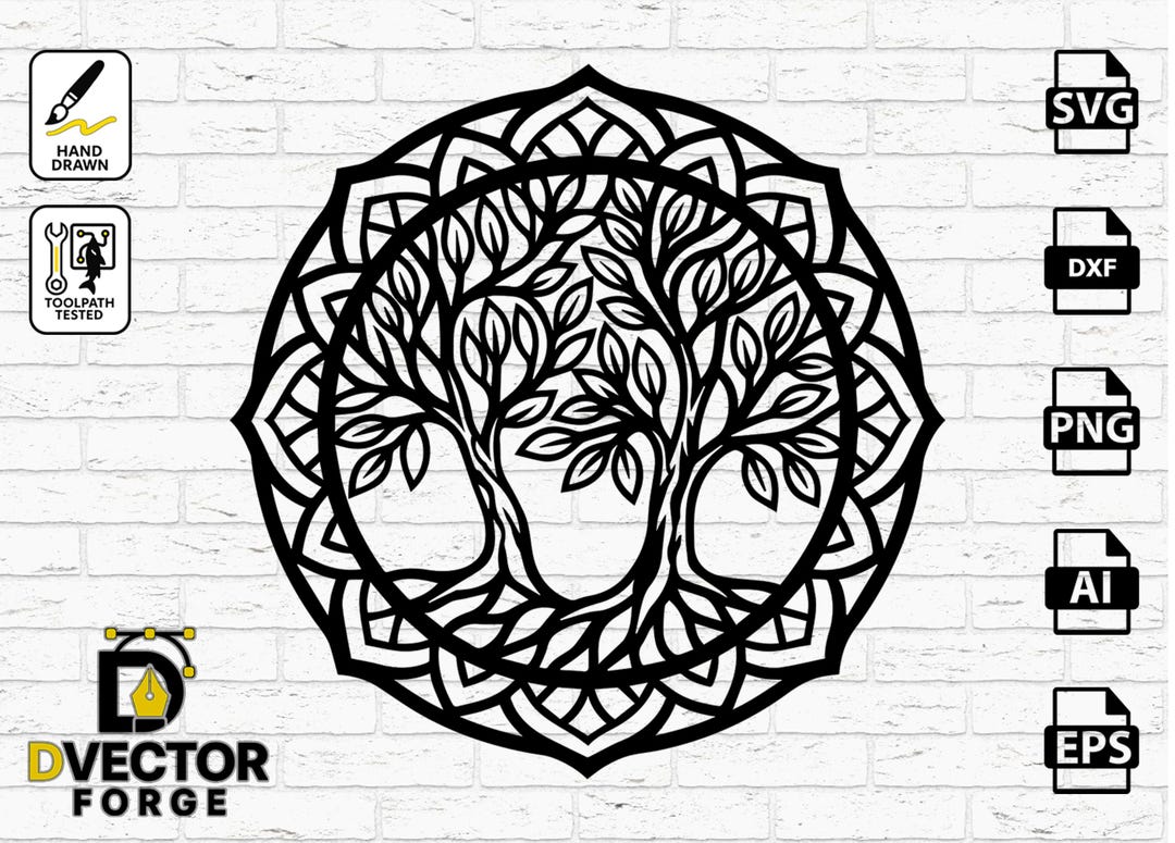 Tree of Life Vector CNC Project – CAD Design for Plasma or Laser ...
