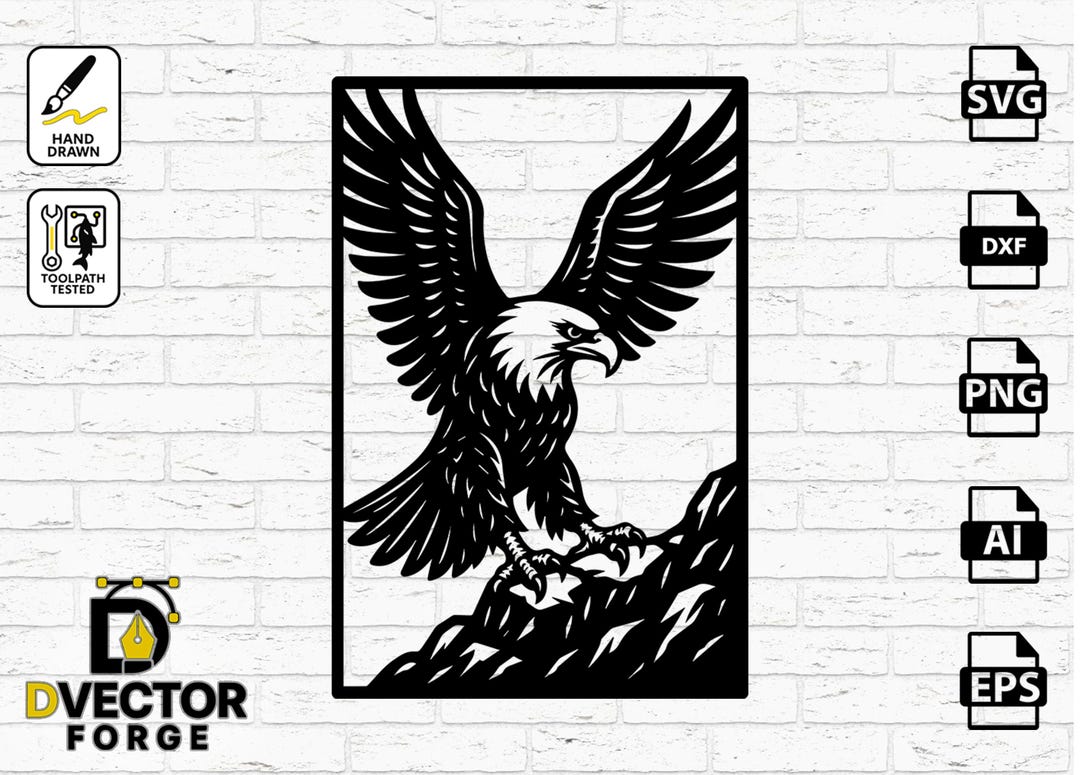 Eagle Vector CNC Project – CAD Design for Plasma Cutting Laser Cut Wood ...