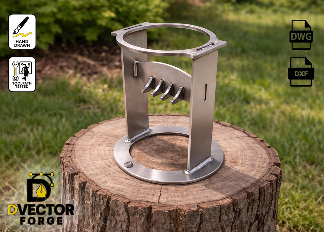 Wood Splitter Vector CNC Project – CAD Design for Plasma or Laser ...