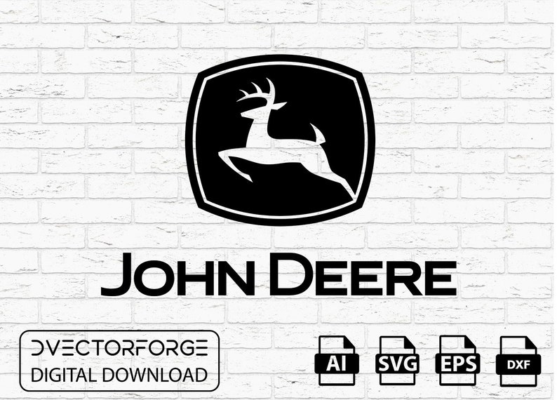Vector Cut Ready John Deere Logo Design, CNC File, Dxf, Svg, Eps for ...
