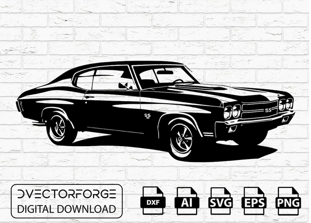 1970 Chevelle Malibu Vector File: SVG, PNG, Cricut (digital Download ...