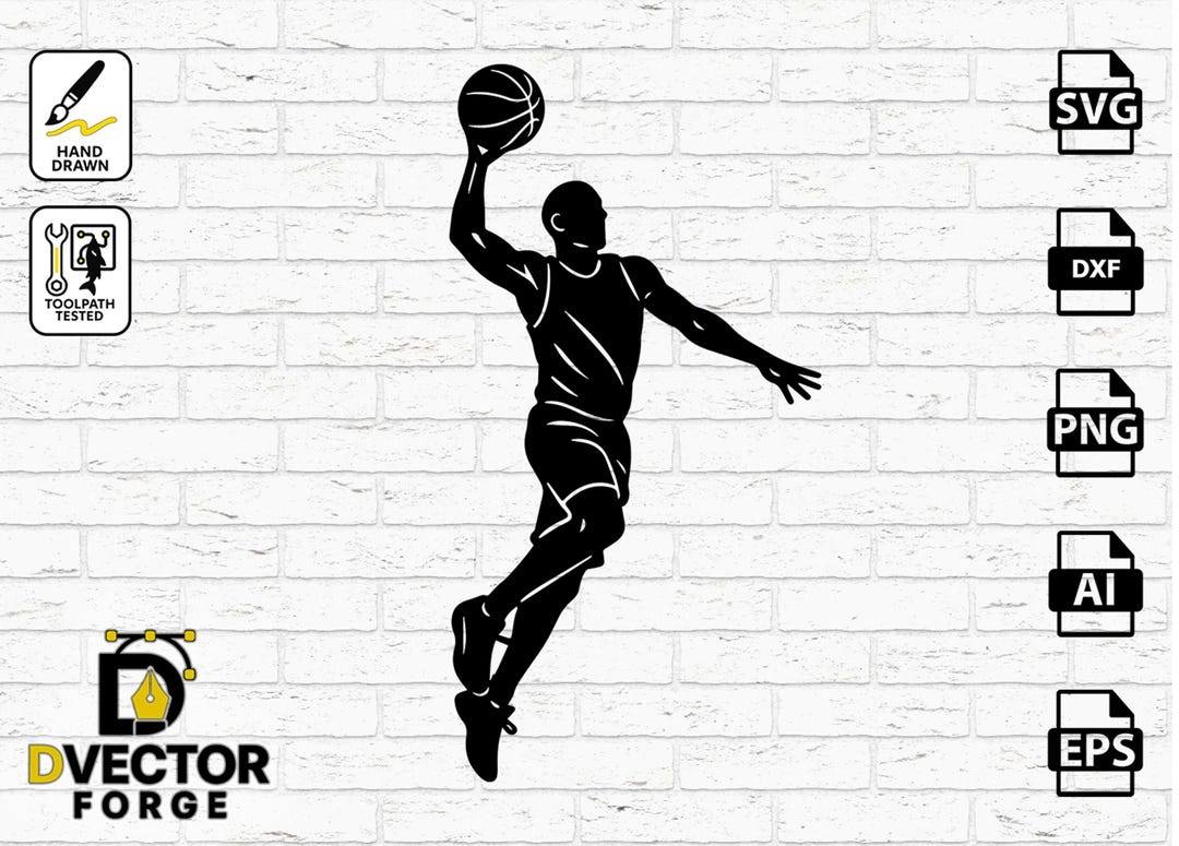 Basketball Vector CNC Project – CAD Design for Plasma or Laser Cutting ...