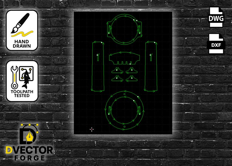Wood Splitter Vector CNC Project – CAD Design for Plasma or Laser ...