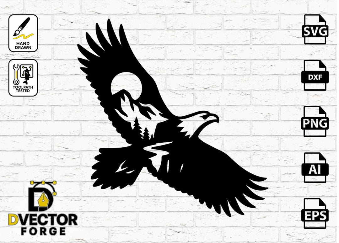 Flying Eagle Vector CNC Project – CAD Design for Plasma Cutting, Laser ...