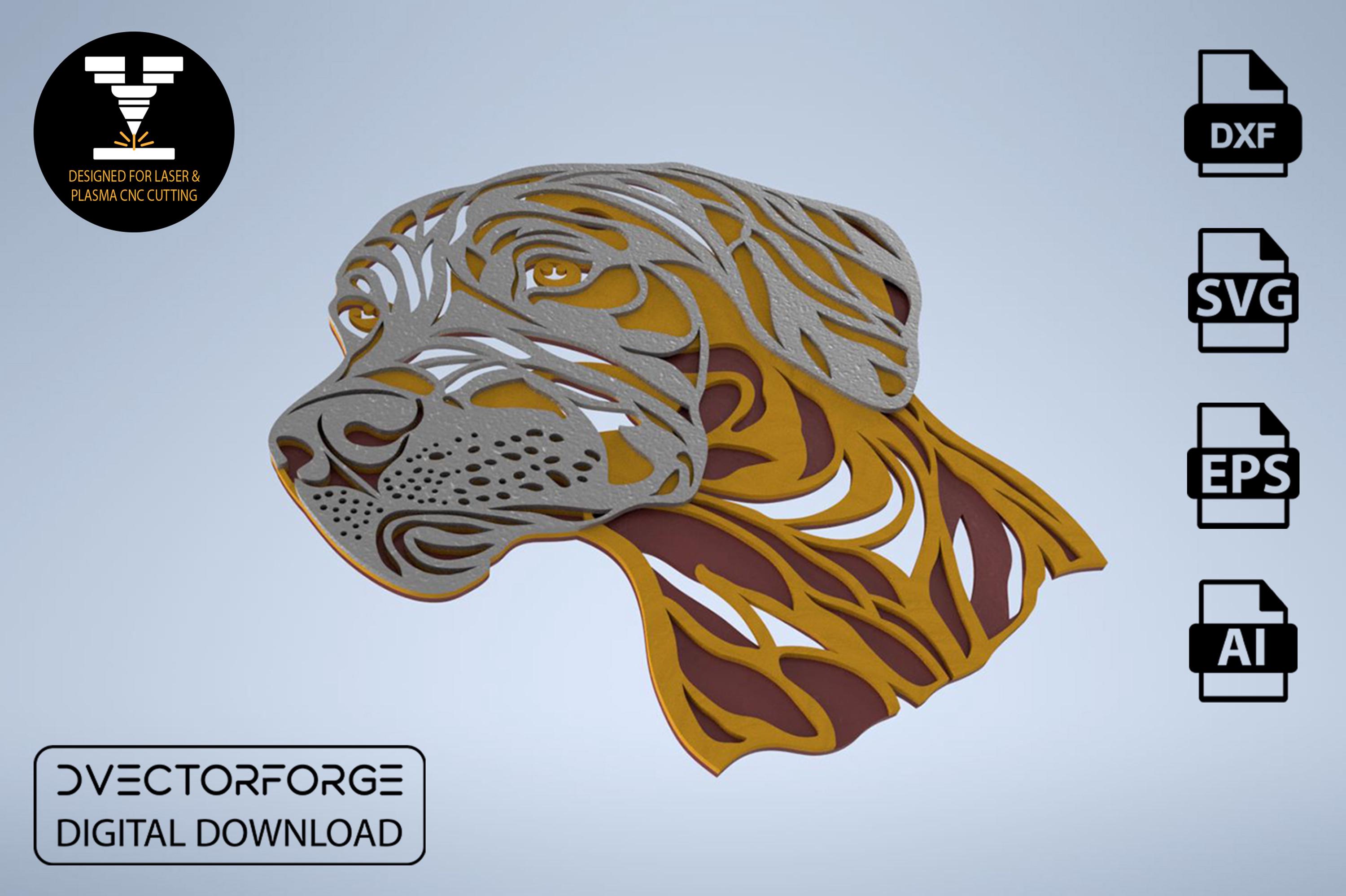 Dog SVG: Multi-layer Laser Cut File for DIY Wall Decor (digital ...