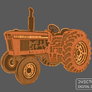John Deere Tractor SVG Bundle – Multi-layer Farm Tractor Cut File | Dxf ...