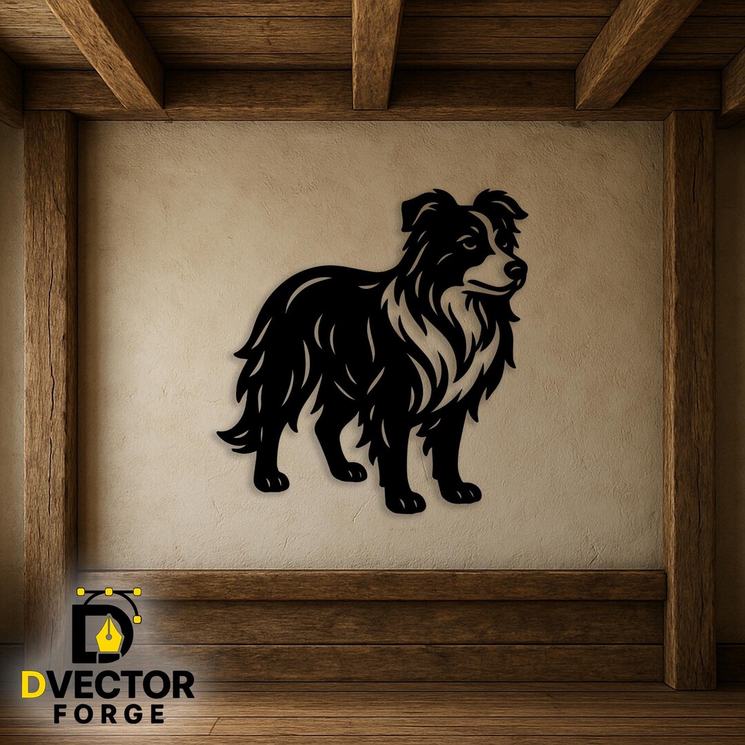 Border Collie Vector CNC Project – CAD Design for Plasma or Laser ...