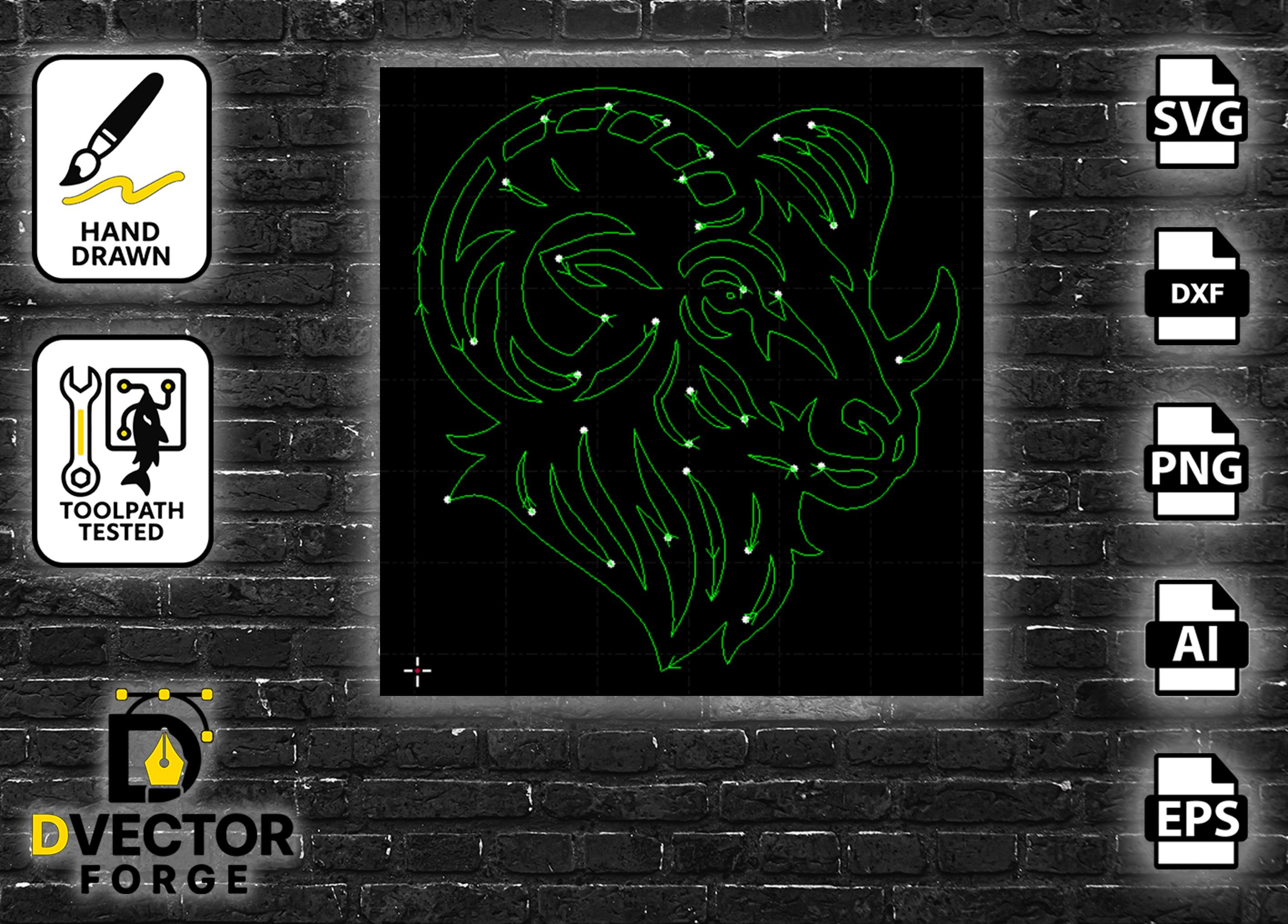 Ram Head Vector CNC Project – CAD Design for Plasma or Laser Cutting - Etsy