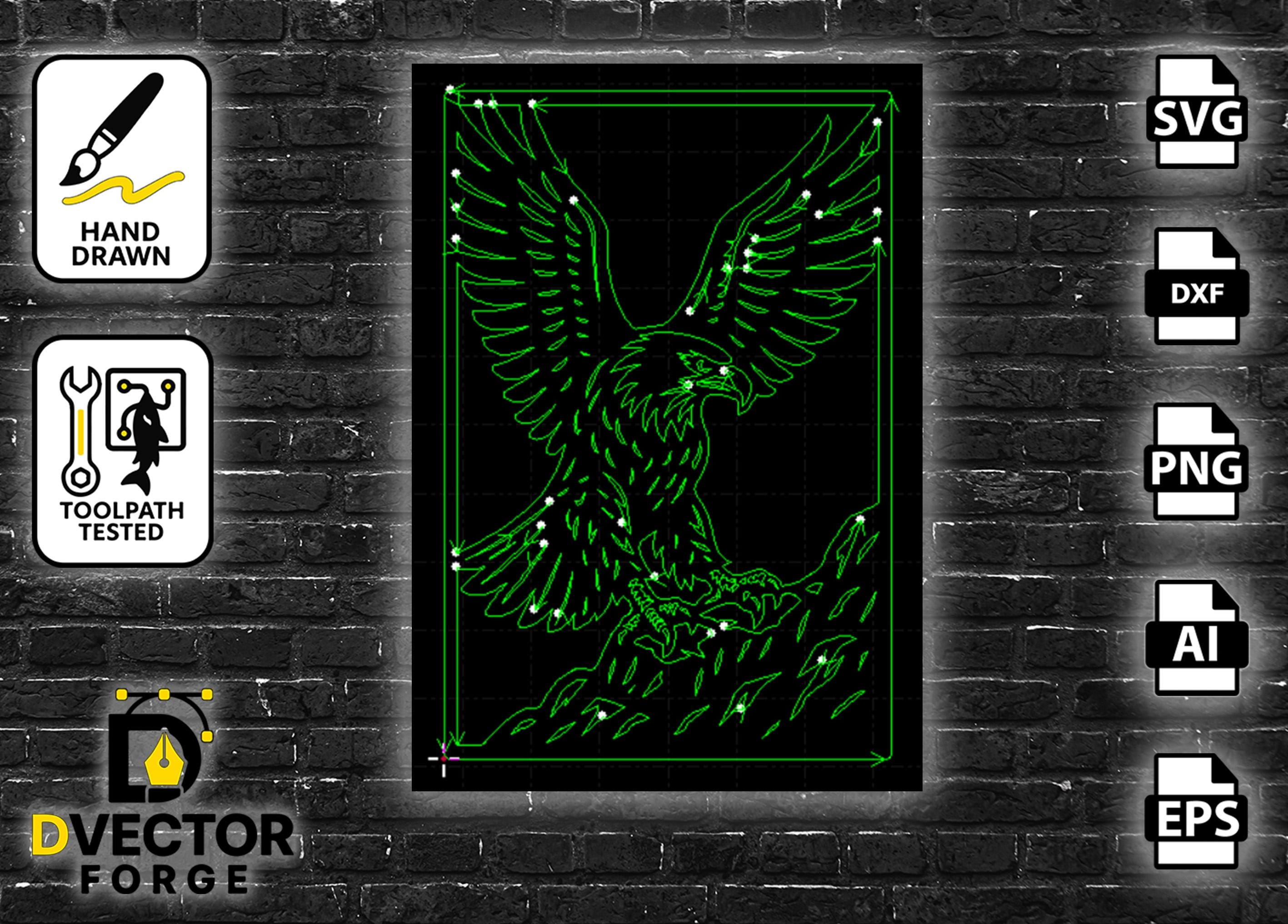 Eagle Vector CNC Project – CAD Design for Plasma Cutting Laser Cut Wood ...
