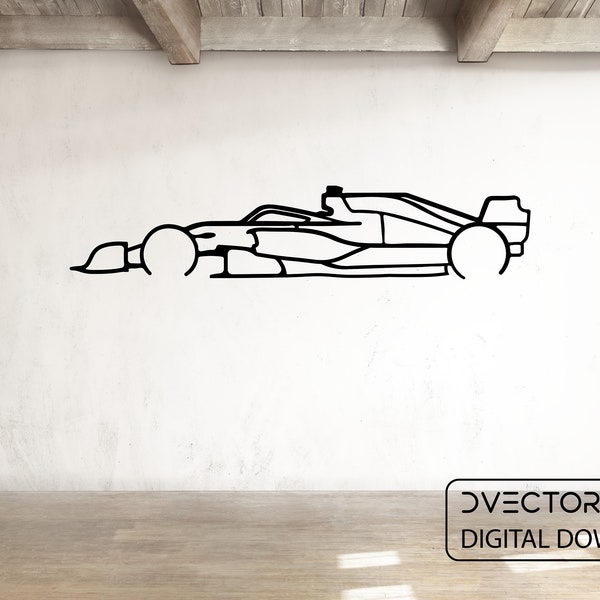 F1 Car Silhouette Wall Art - Etsy UK