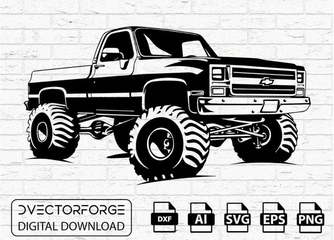 1987 Chevy Silverado Vector File, Truck SVG, PNG, Cricut (digital ...