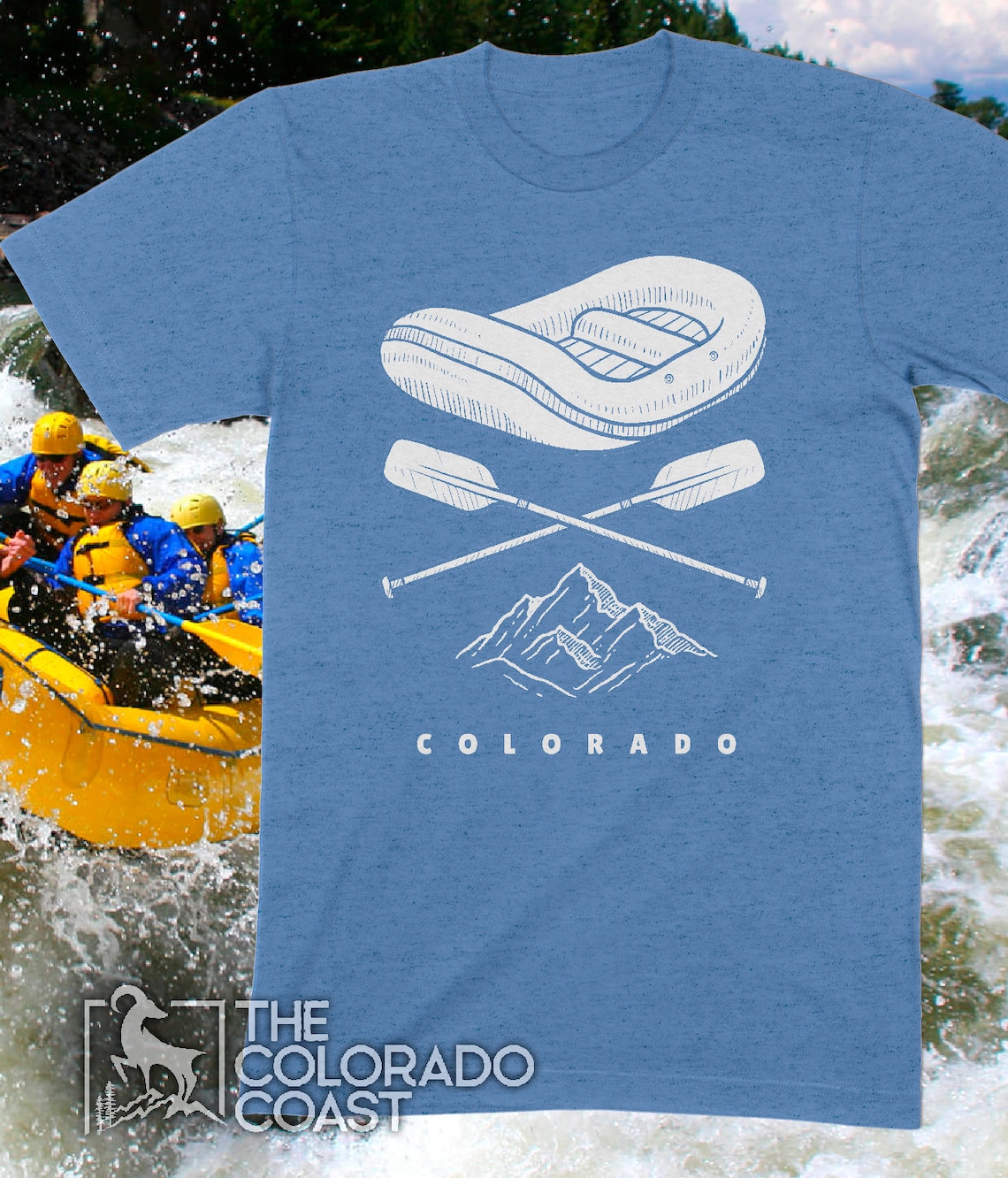 Colorado White Water Rafting T-shirt River Sport Rocky Mountain ...