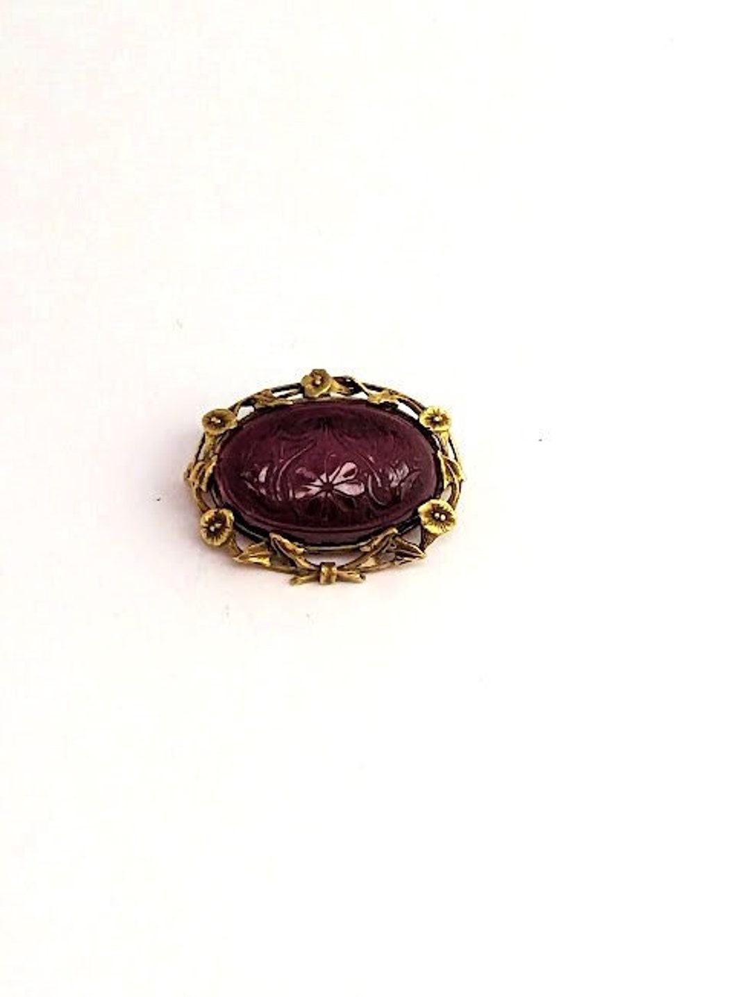 Vintage Ruby Brooch in 18k Gold 1940's Vintage Jewelry - Etsy