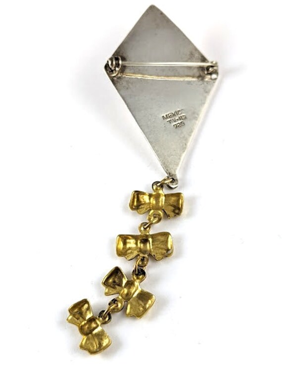 Vintage Kite Pin in Sterling Silver, 1960's - Gem