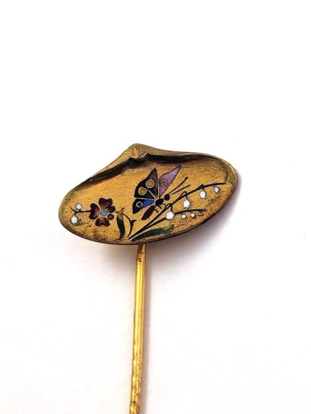 Victorian Stick Pin With Enamel Scene, 1900's, Vintage Jewelry - Etsy