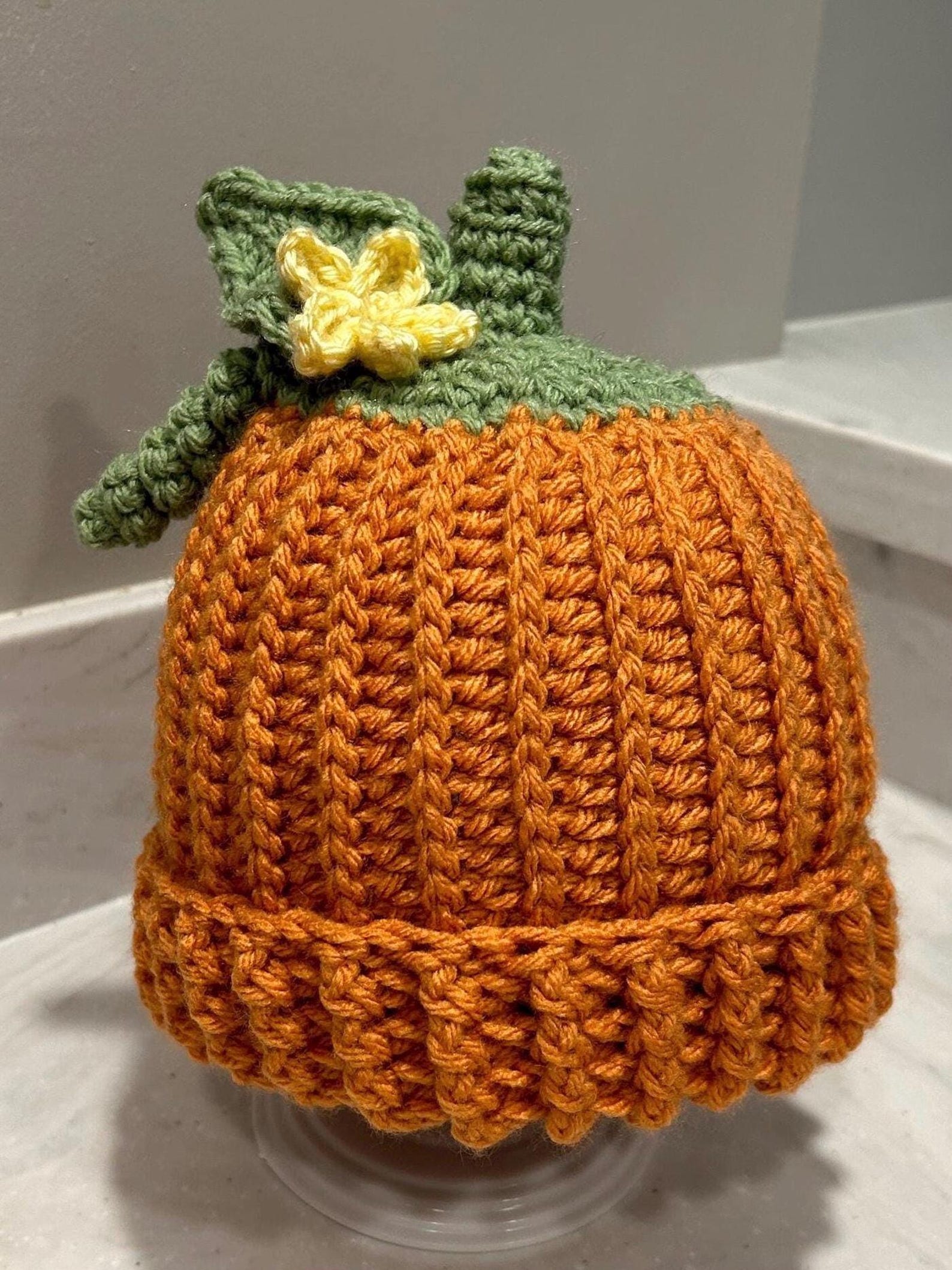Pumpkin Hat, Adorable Handmade for Baby/toddler; ORANGE OR WHITE - Etsy