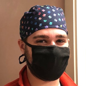 Fluffy Pups Scrub Cap, Veterinary / Vet Tech Surgical Cap, Unisex OR ...