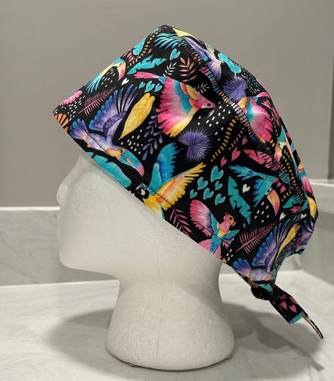 Tropical Birds Scrub Cap Toucans and Macaws Unisex Scrub Cap - Etsy