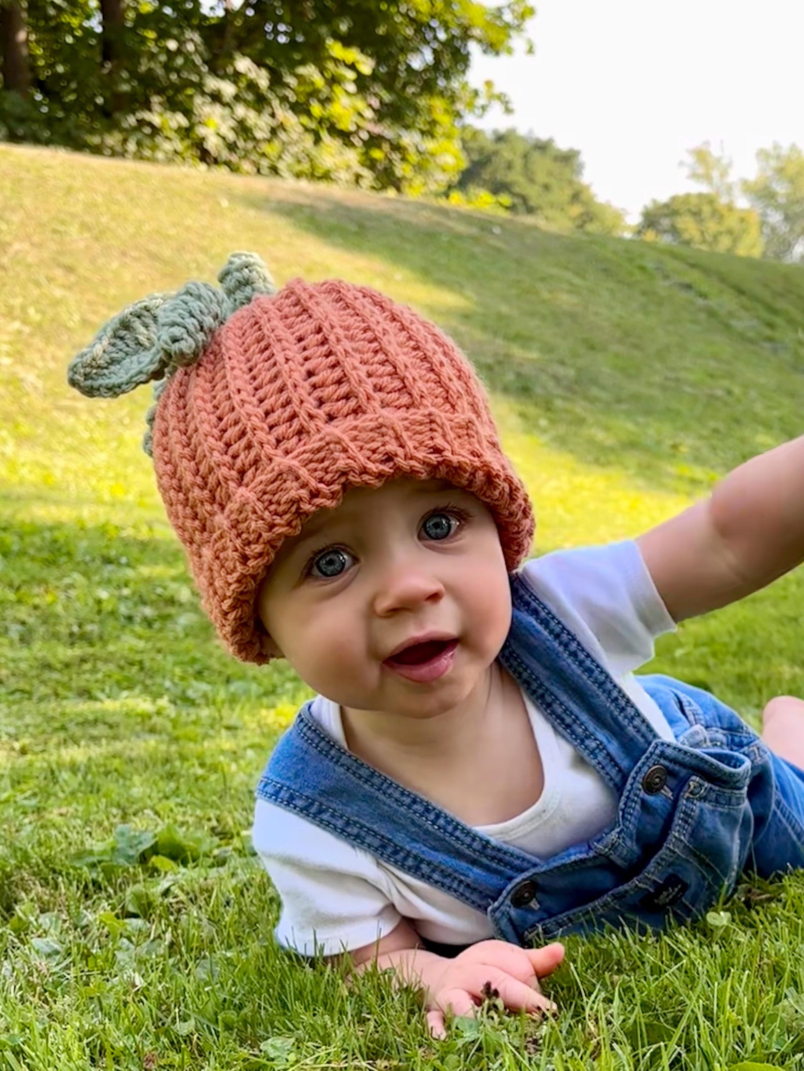 Pumpkin Hat, Adorable Handmade for Baby/toddler; ORANGE OR WHITE - Etsy